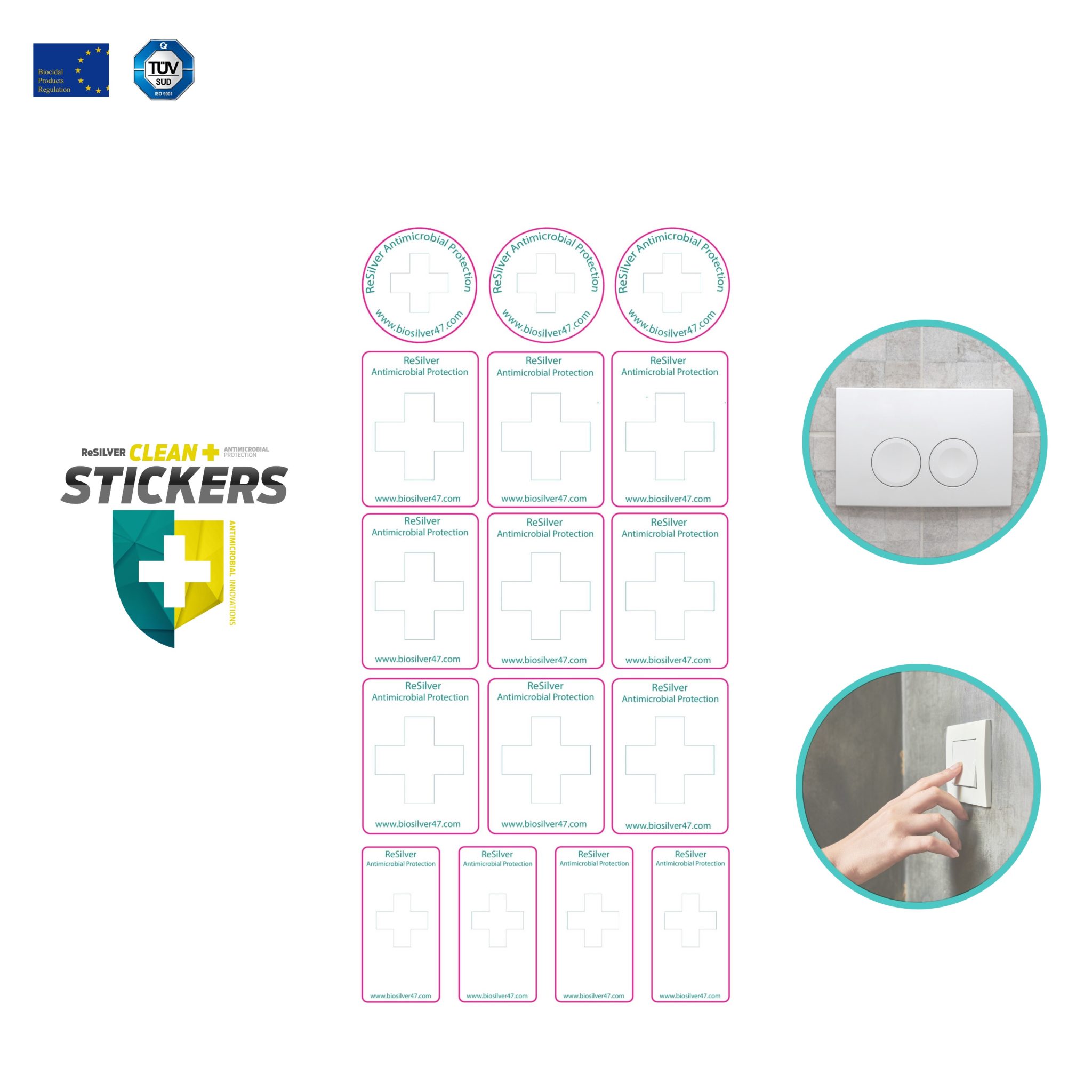 ReSilver Clean+ Stickers (Hospital) - Biosilver47